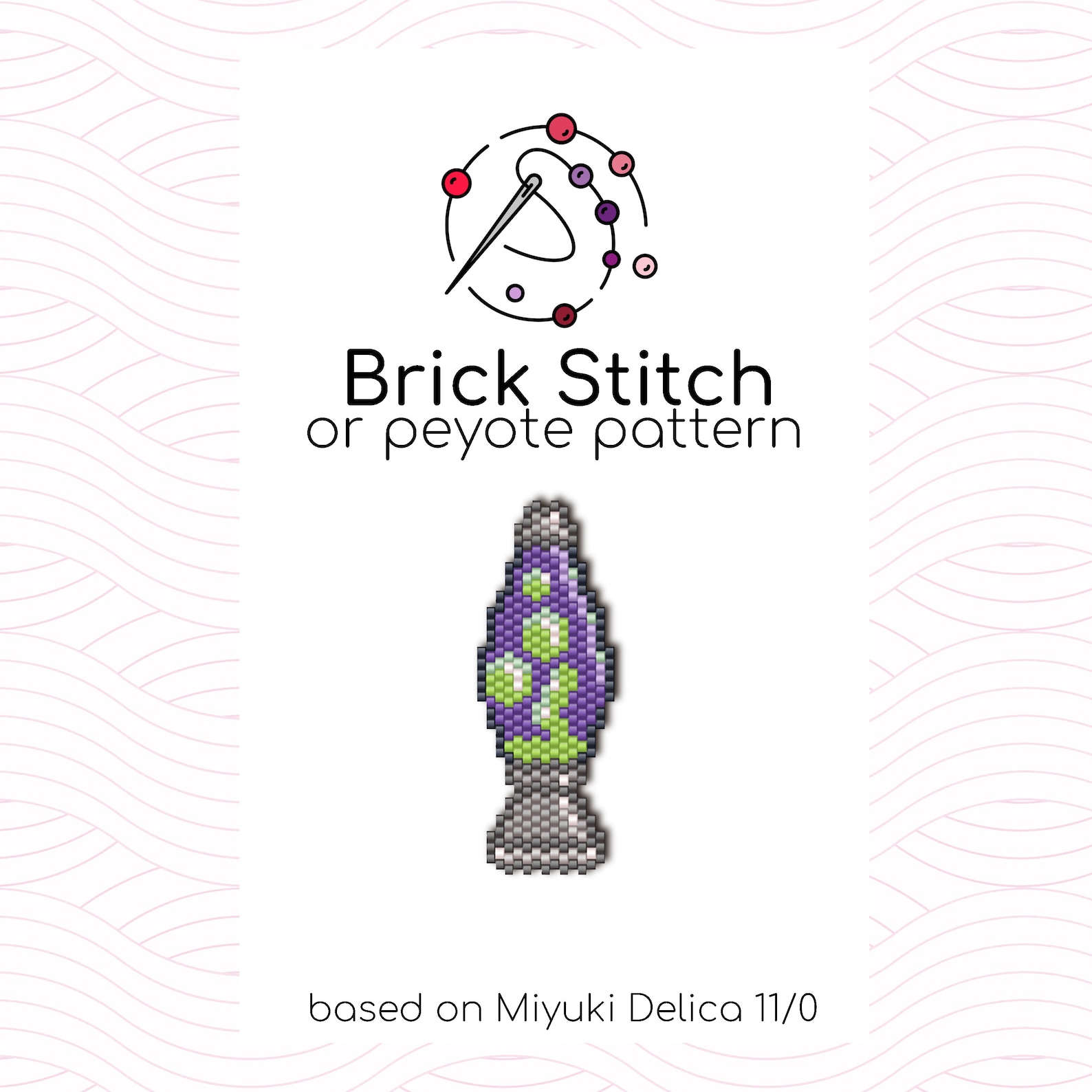 Lava Lamp Brick Stitch Pattern - Brick or Peyote Stitch Pattern Based ...