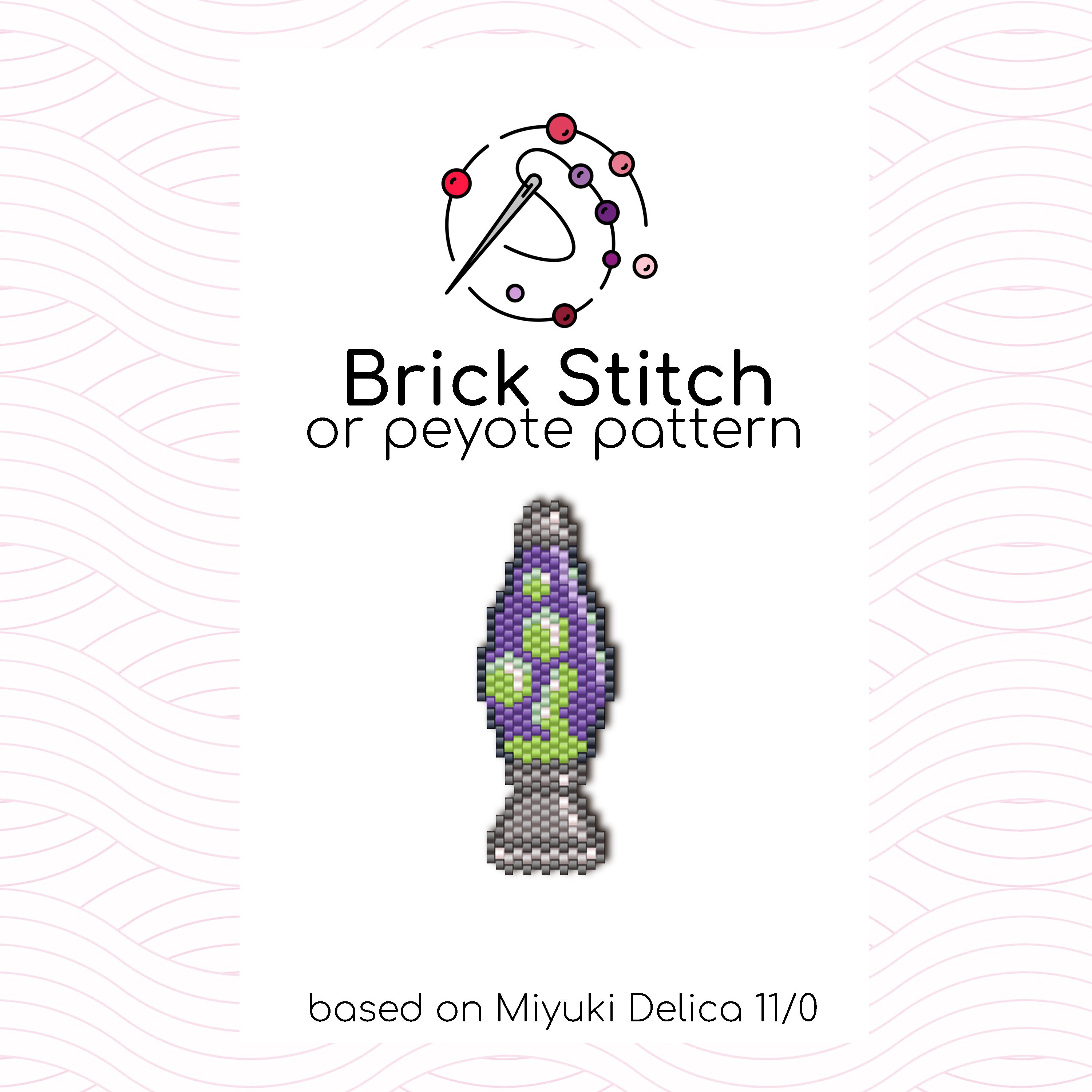 Lava Lamp Brick Stitch Pattern - Brick or Peyote Stitch Pattern Based ...