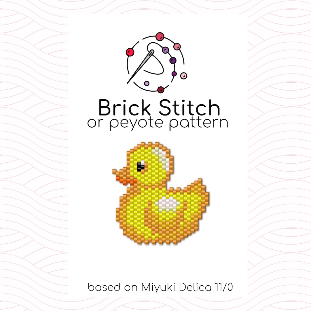 Bath Duck Brick Stitch Pattern - Brick or Peyote Stitch Pattern Based ...