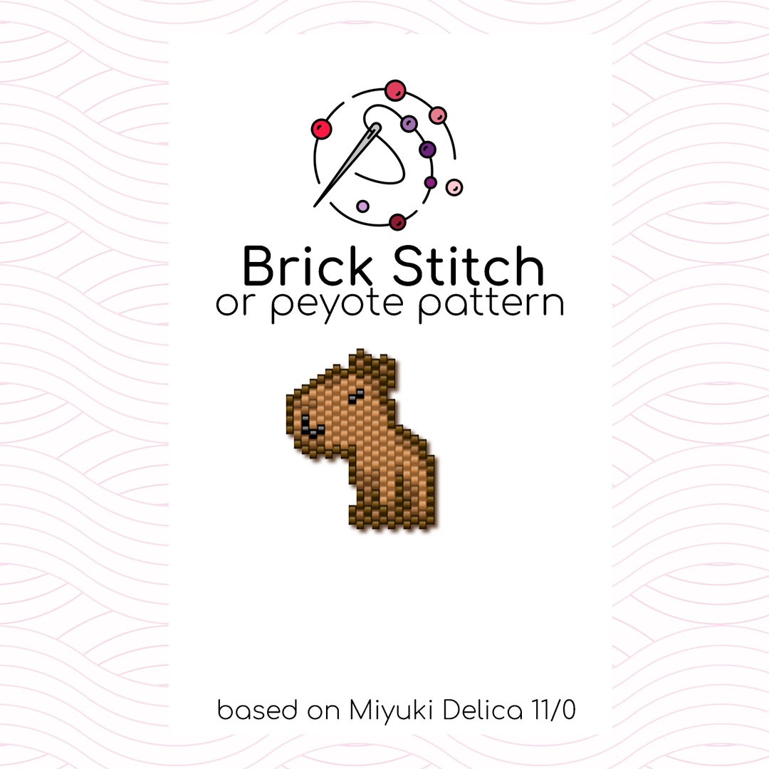 Tiny Capibara Brick Stitch Pattern - Brick or Peyote Stitch Pattern ...