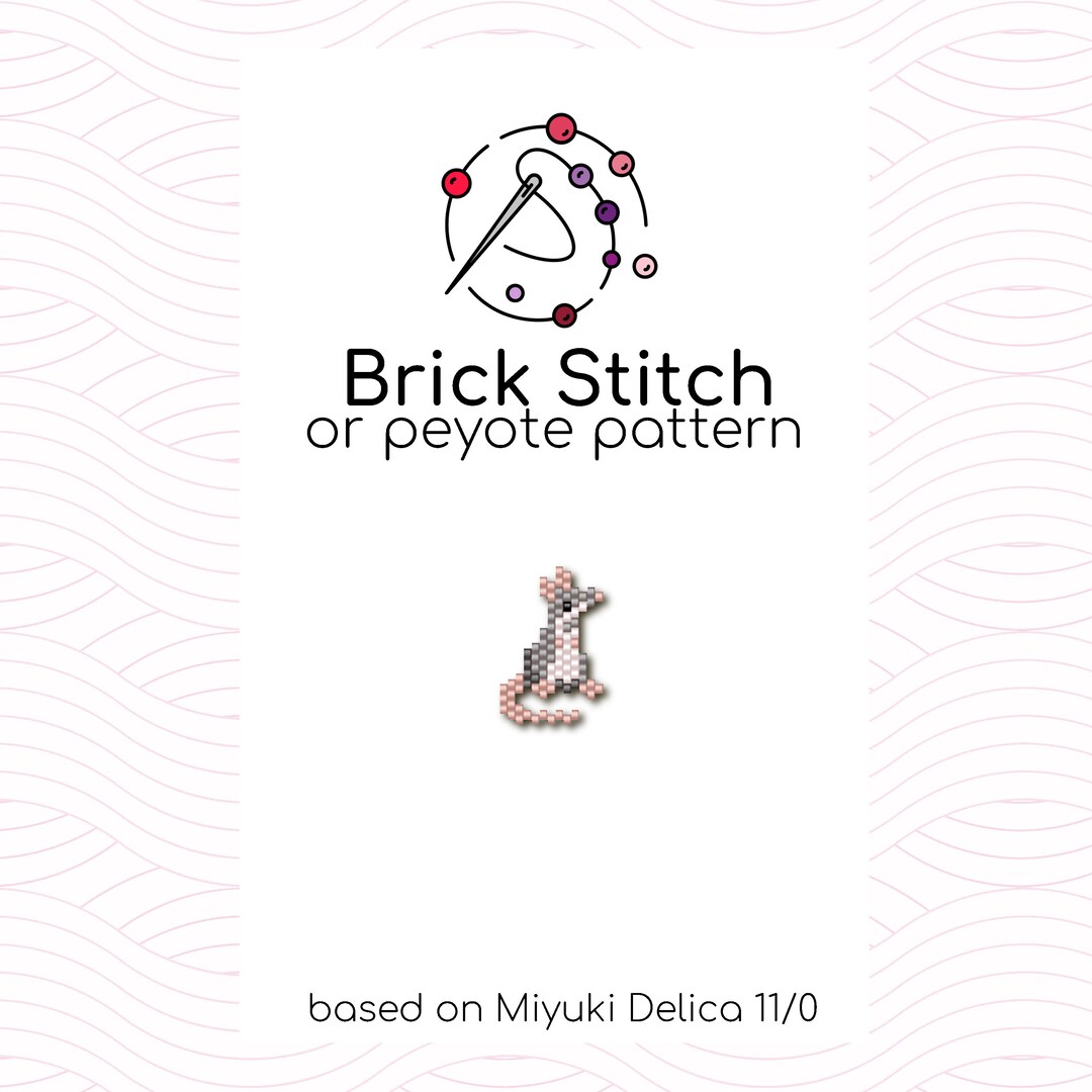 Tiny Rat Stitch Pattern - Brick or Peyote Stitch Pattern Based on ...