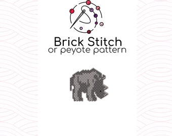 Bus Brick Stitch Pattern Brick or Peyote Stitch Pattern - Etsy