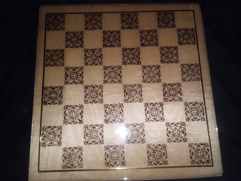 Chess Board, Game, Wood Burn, Pyrography - Etsy