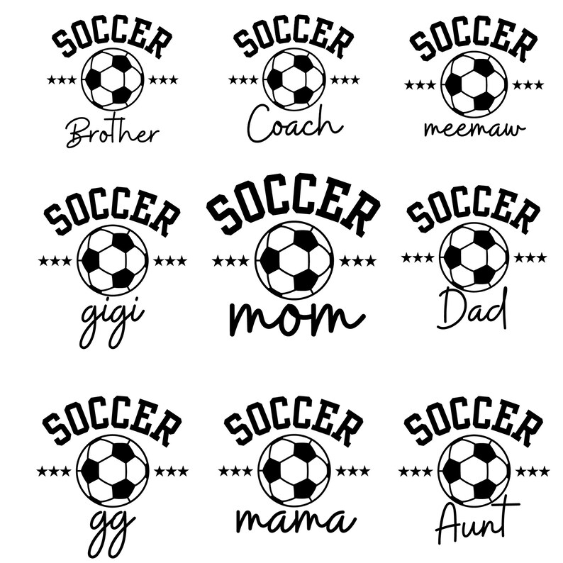 Soccer Family SVG Bundle Soccer Mom SVG Soccer Dad Shirt Soccer Coach ...
