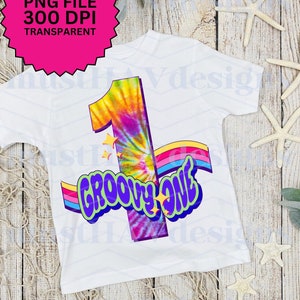 Groovy One Birthday PNG One Year Old Birthday Groovy File Designs for ...