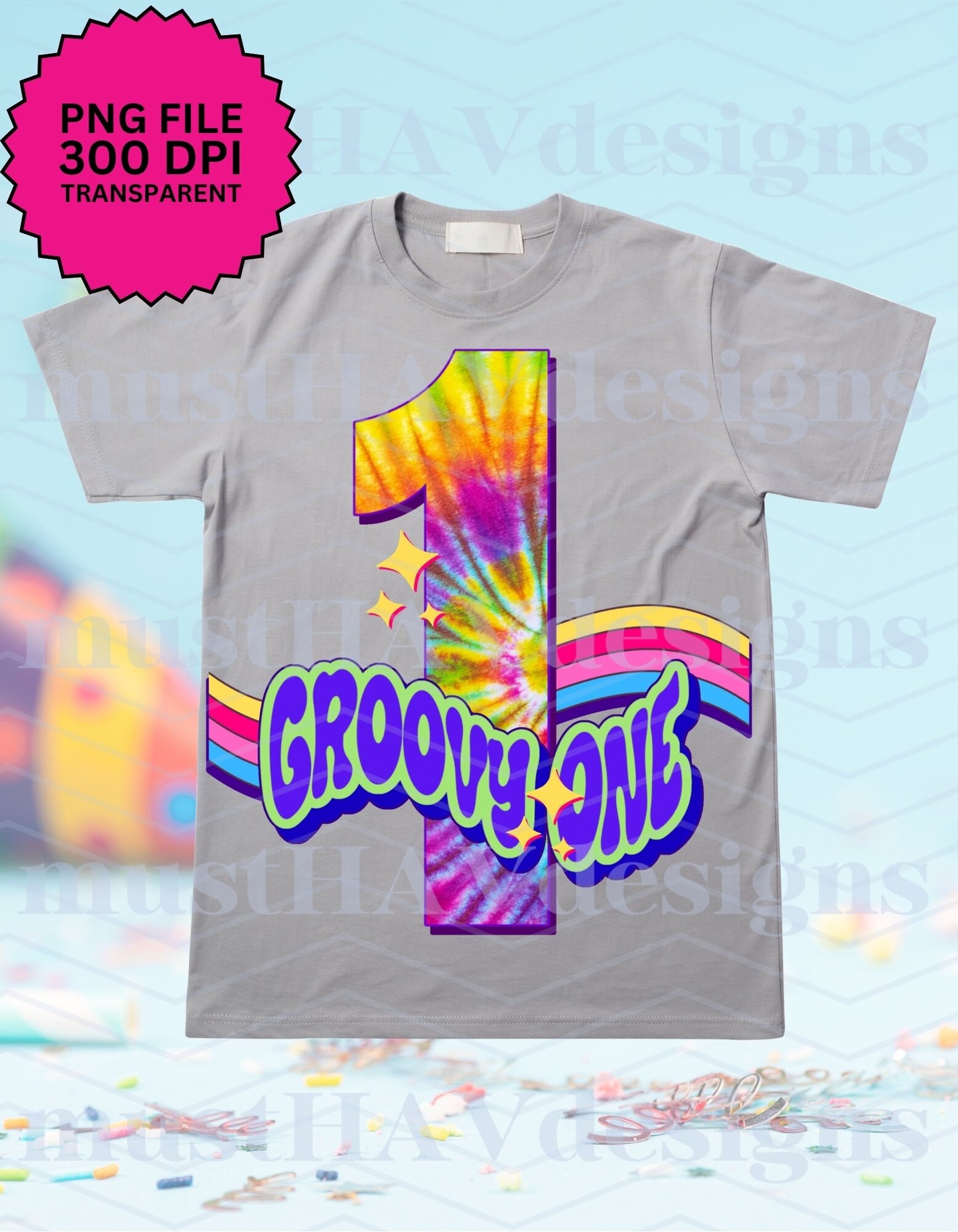 Groovy One Birthday PNG One Year Old Birthday Groovy File Designs for ...