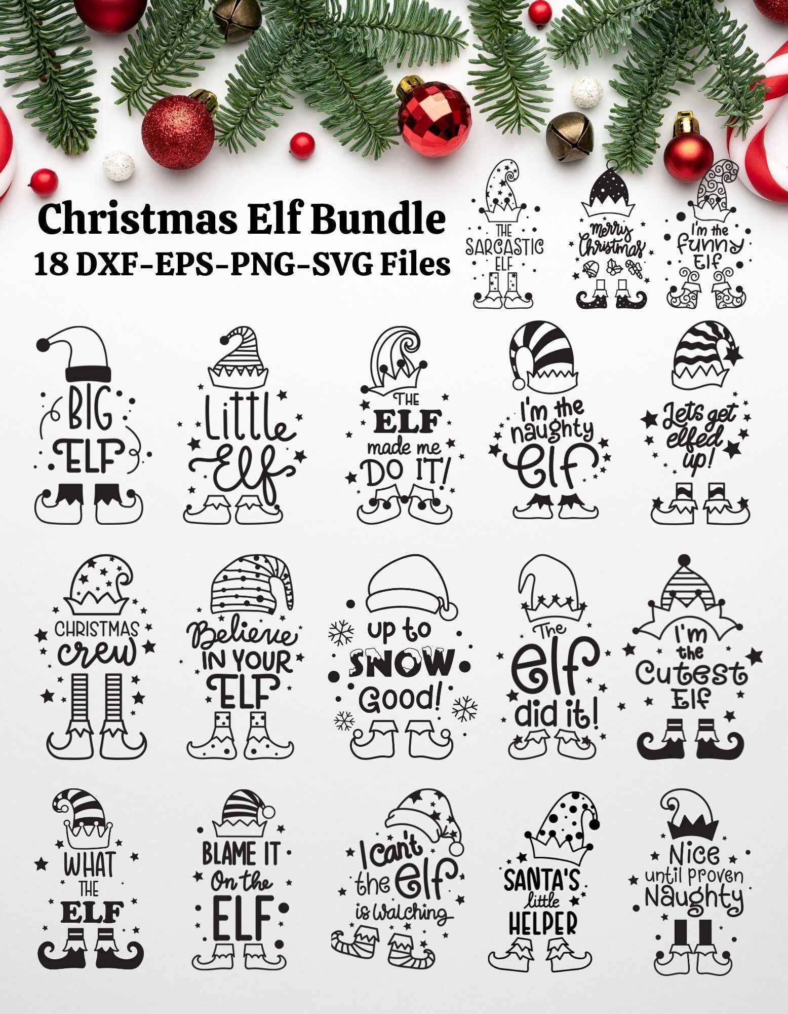 Elf SVG Bundle, Christmas Elf SVG File, Elf PNG, Christmas Svg, Elf ...