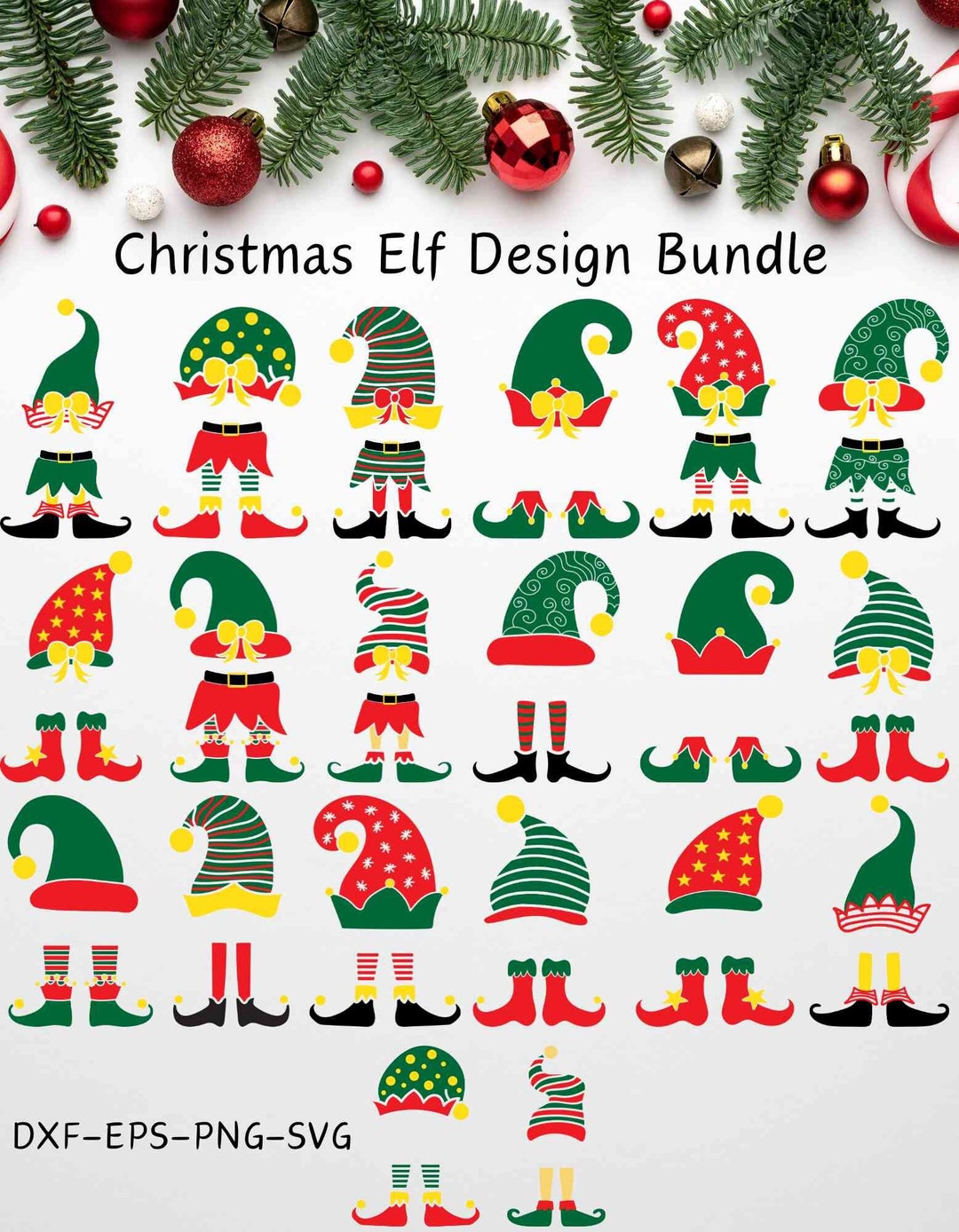 Elf SVG Bundle, Elf Clipart, Christmas SVG, Elf Shoes, Elf Feet SVG ...