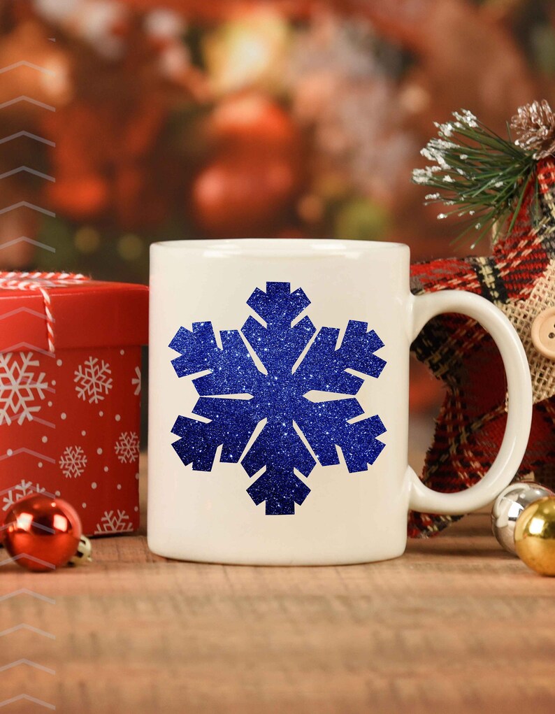 Glitter Snowflakes PNG Bundle, Sparkly Snowflake Clipart, Holiday ...