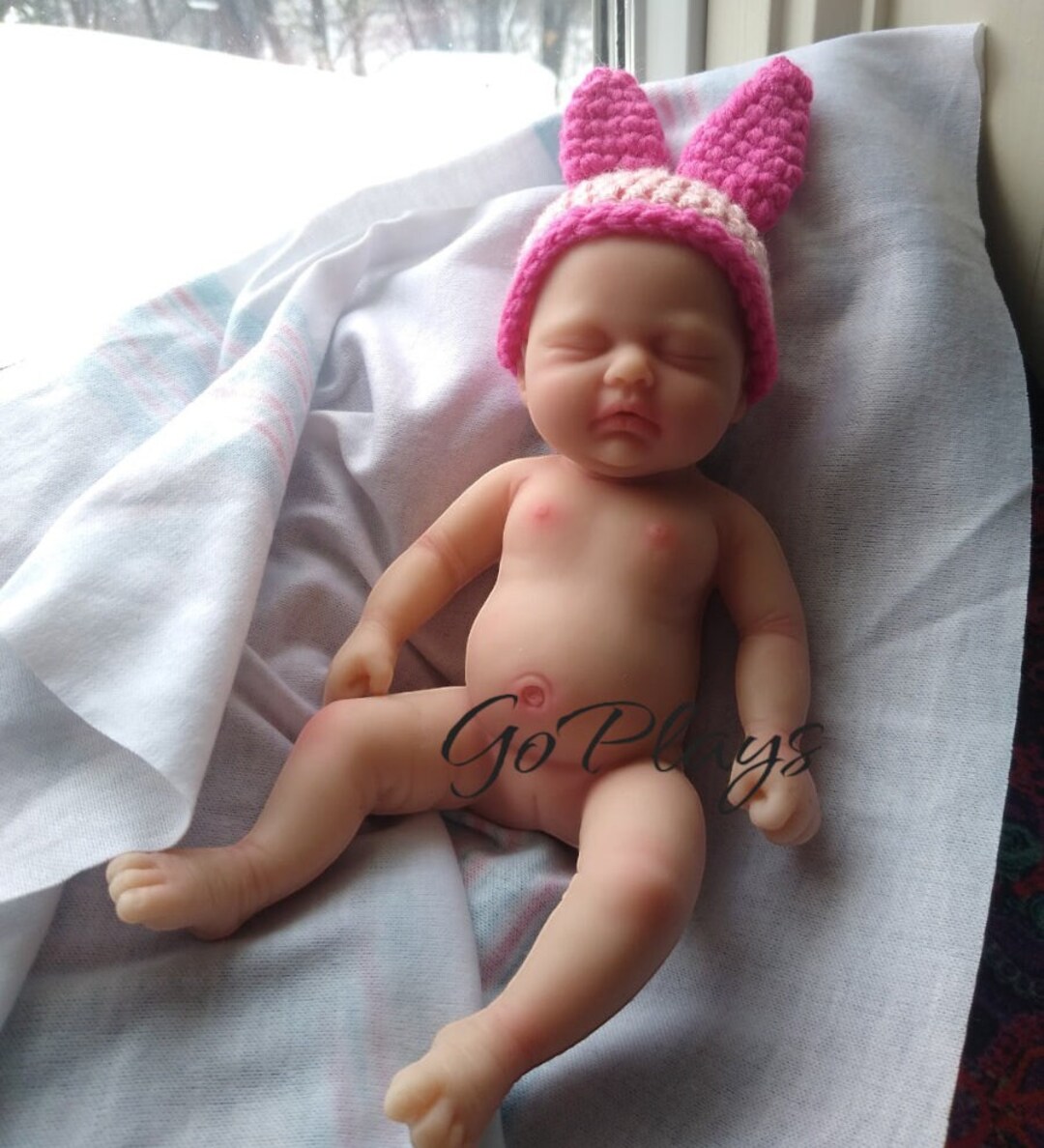 Mini Reborn Full Body Ecoflex Silicone,7 .2 Inch,1 Lbs Bathtub Realistic Doll,boy and Girl, With ...