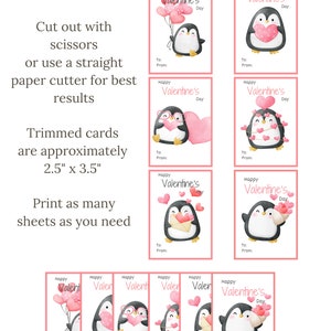 Printable Valentines Penguin Valentines Class Valentines Valentine's ...