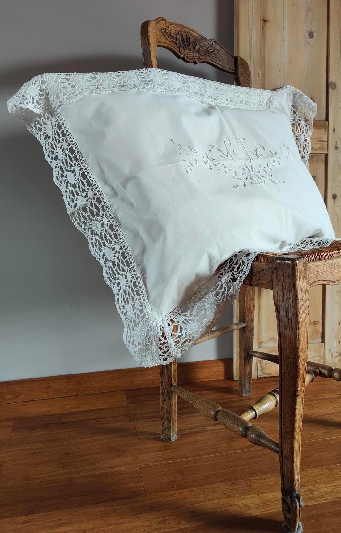 Enchanting Antique Pillowcase in Pure Cotton Hand-embroidered - Etsy