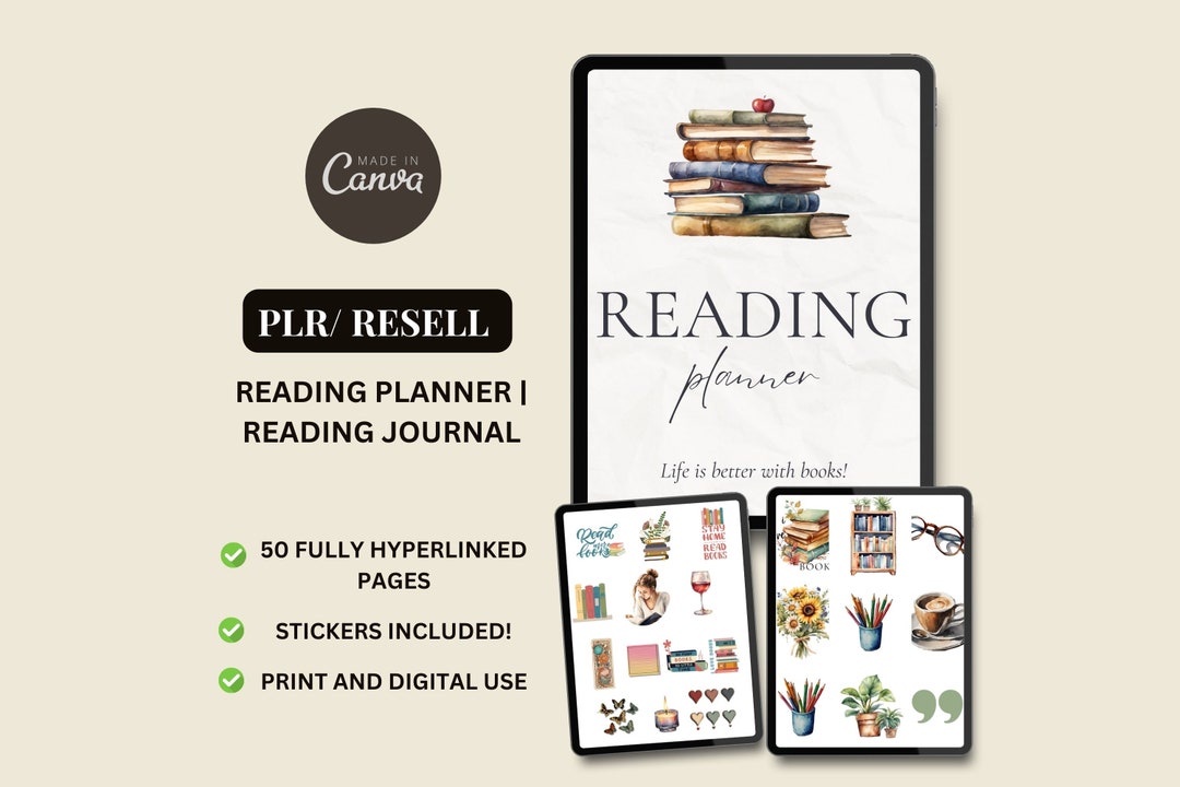 Reading Journal Digital Printable Bookshelf Tracker Library Tracker ...