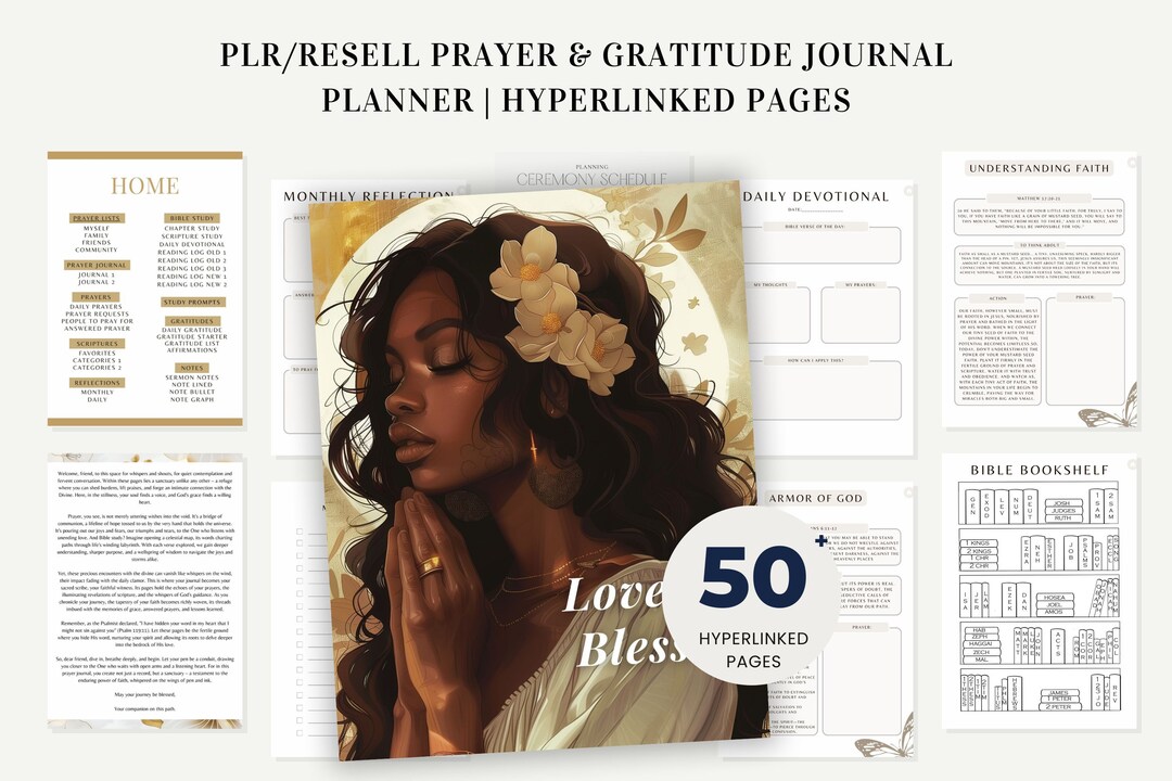 PLR Prayer Journal for Women Christian Prayer Journal Goodnotes Bible ...