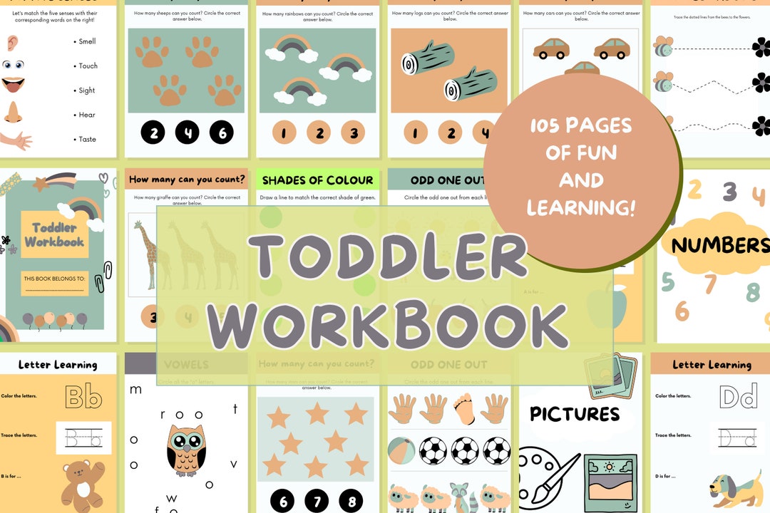 Printable DIY Toddler Binder Book Learning Book Busy Book - Etsy
