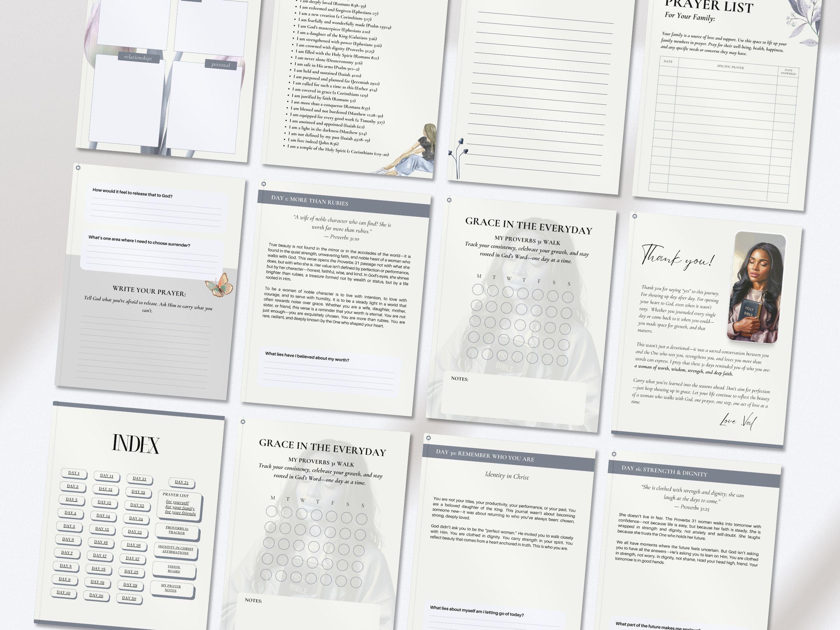 Proverbs 31 Journal Template PLR Christian Journal Template Hyperlinked ...