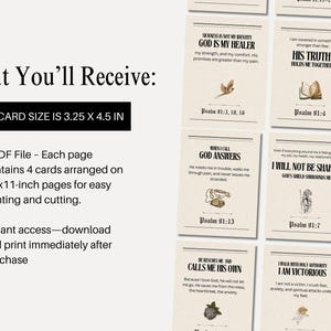 Psalm 91 Bible Verse Flash Cards: Christian Scripture Cards (PDF ...