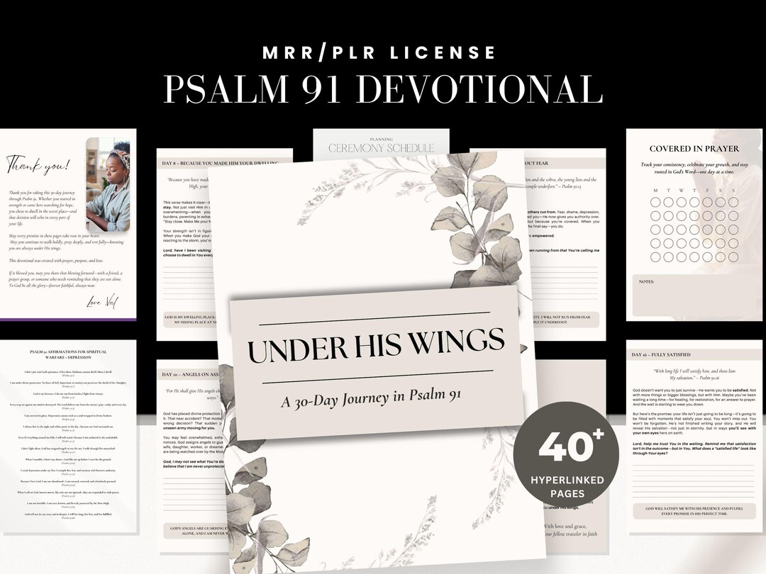 Psalm 91 Prayer Journal Template: Christian Devotional With PLR Rights ...