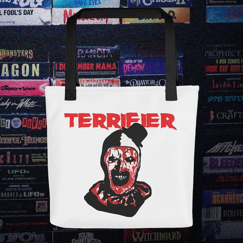 Terrifier Fan Art Tote Bag Horror Movie Tote Bag Merch Art Halloween ...