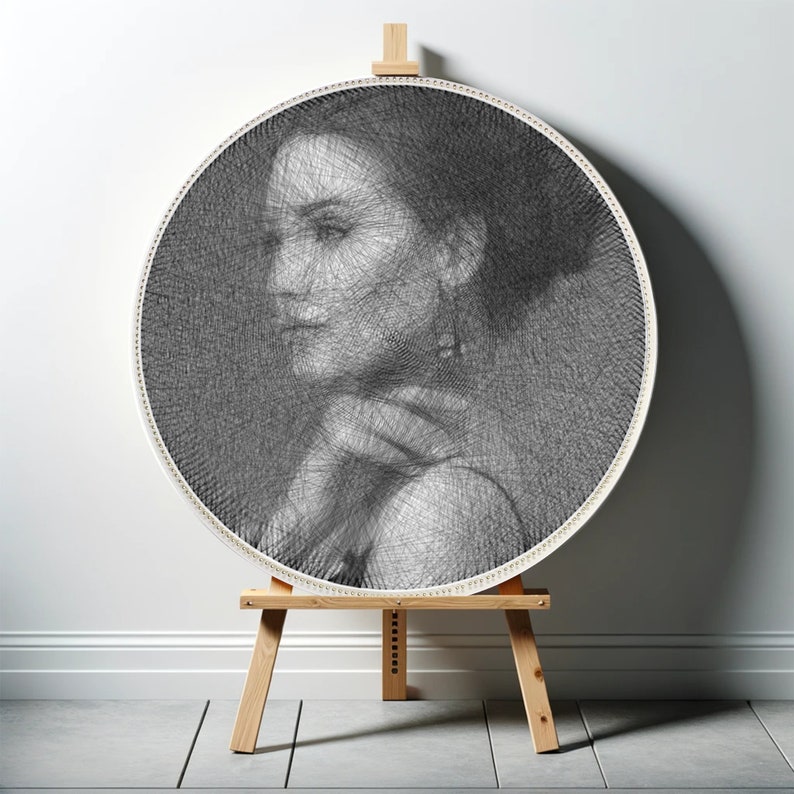 Create Your Own Unique Thread Painting With Our DIY String Art Kit — Personalized Portrait — DIY ...