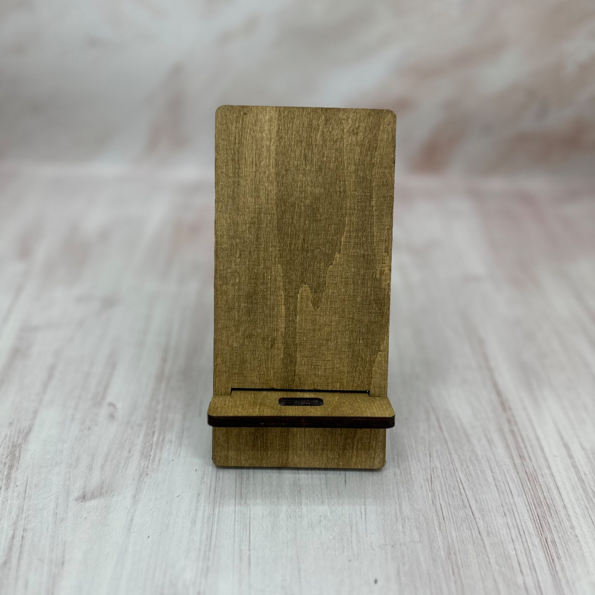 Wood Phone Holder, Phone Stand, Personalized Engraving, Convenient ...