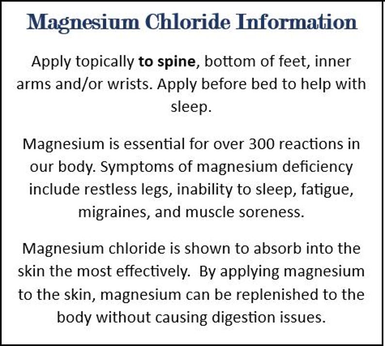 Organic Magnesium Cream, Lavender or Frankincense 4oz - Etsy