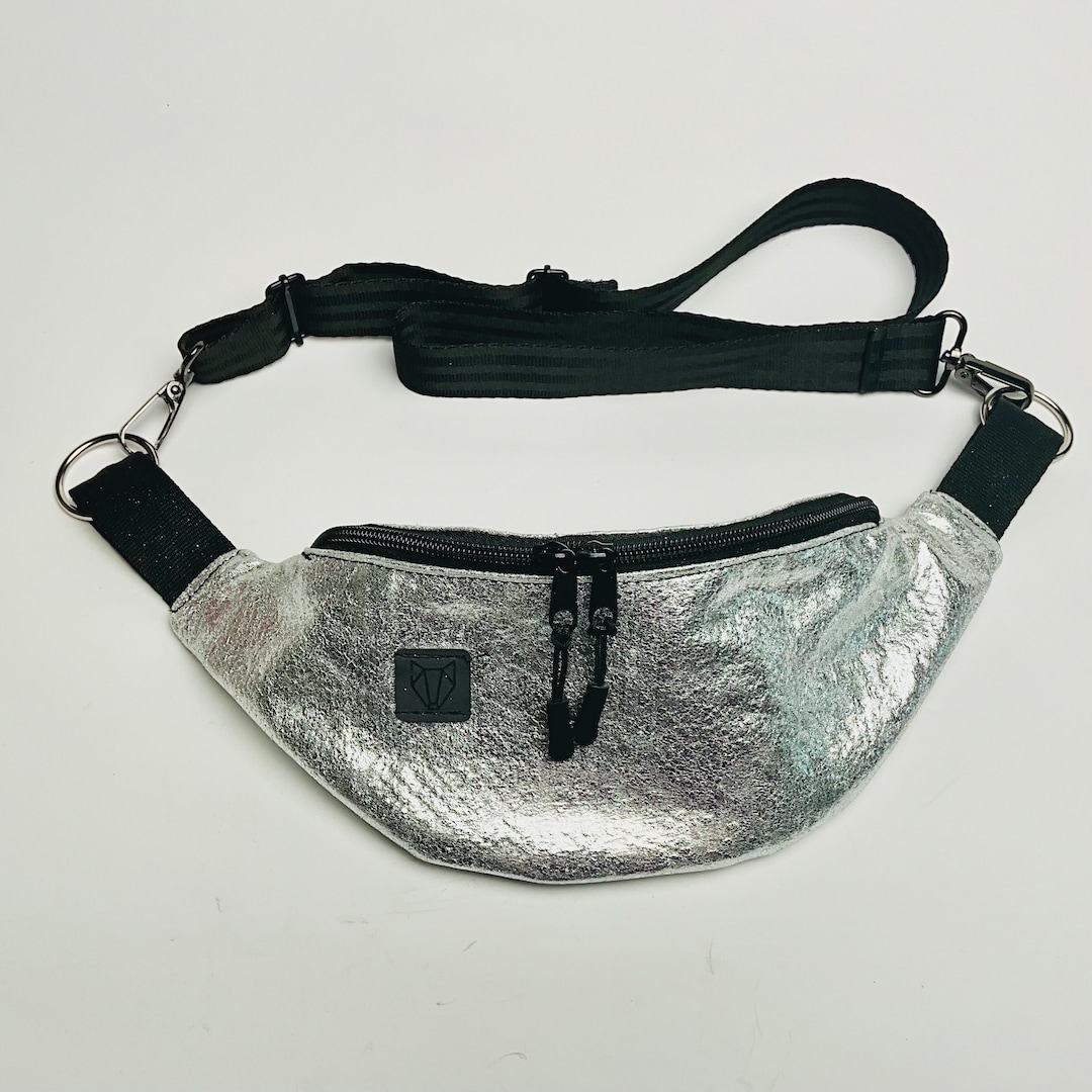 Silver Fanny Pack, Urban Belt Bag, Shoulder Bag, Sparkling Handbag - Etsy