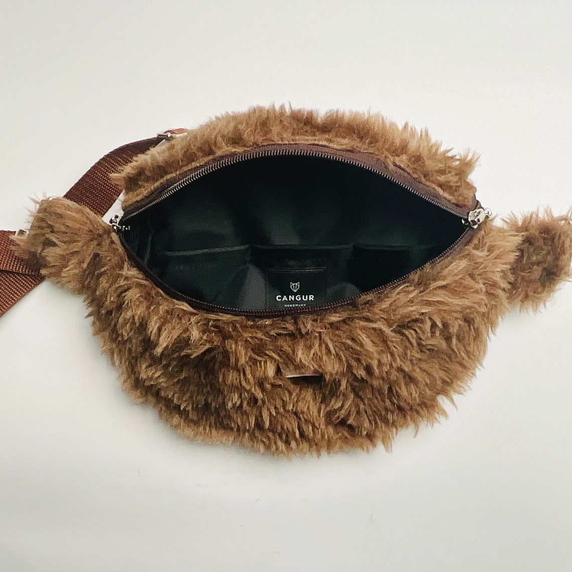 Plush Fanny Pack, Cute Clutch Bag, Brown Crossbody Bag, Teddy Bear ...