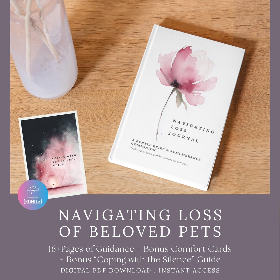 Guided Pet Loss Grieving Journal, Printable Beloved Animal Companion ...
