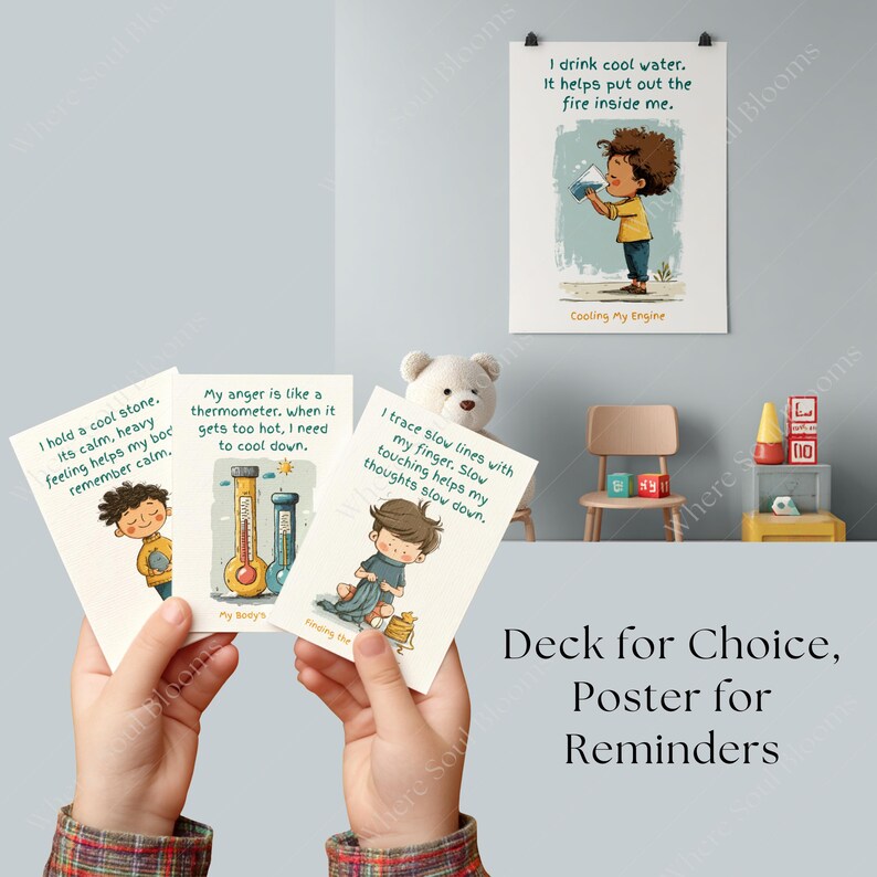 Anger Management Cards for Kids | Printable Coping Skills Deck | Big ...