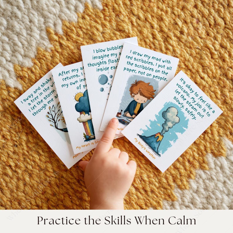 Anger Management Cards for Kids | Printable Coping Skills Deck | Big ...
