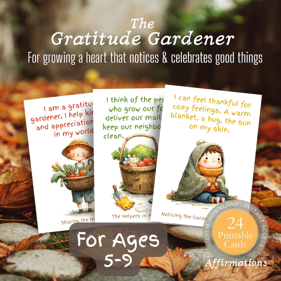 Gratitude Cards for Kids | Printable Thankfulness Activities Deck ...