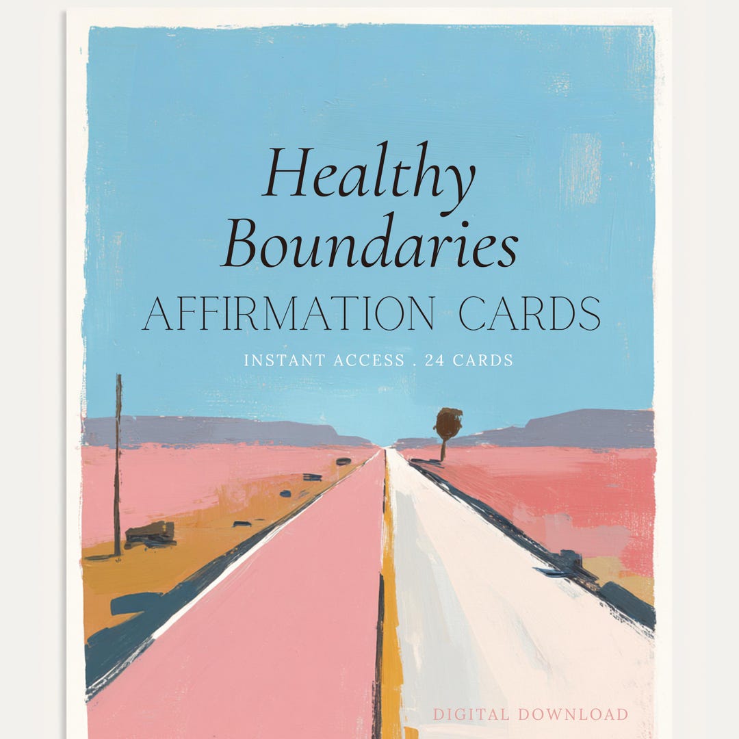 24 Healthy Boundaries Affirmation Cards, Setting Limits Deck, People ...