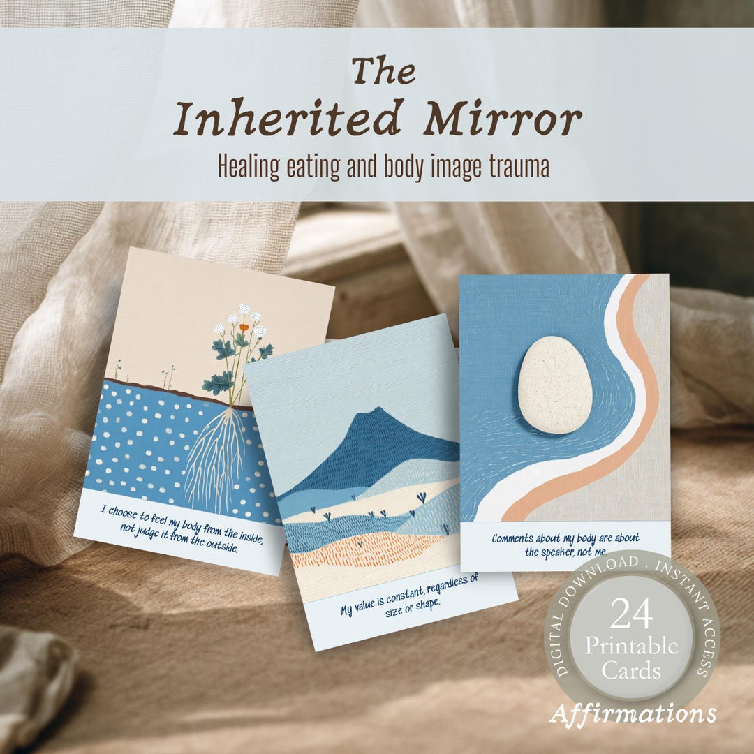 Eating Disorder Recovery Cards | Printable Body Image Reclamation ...