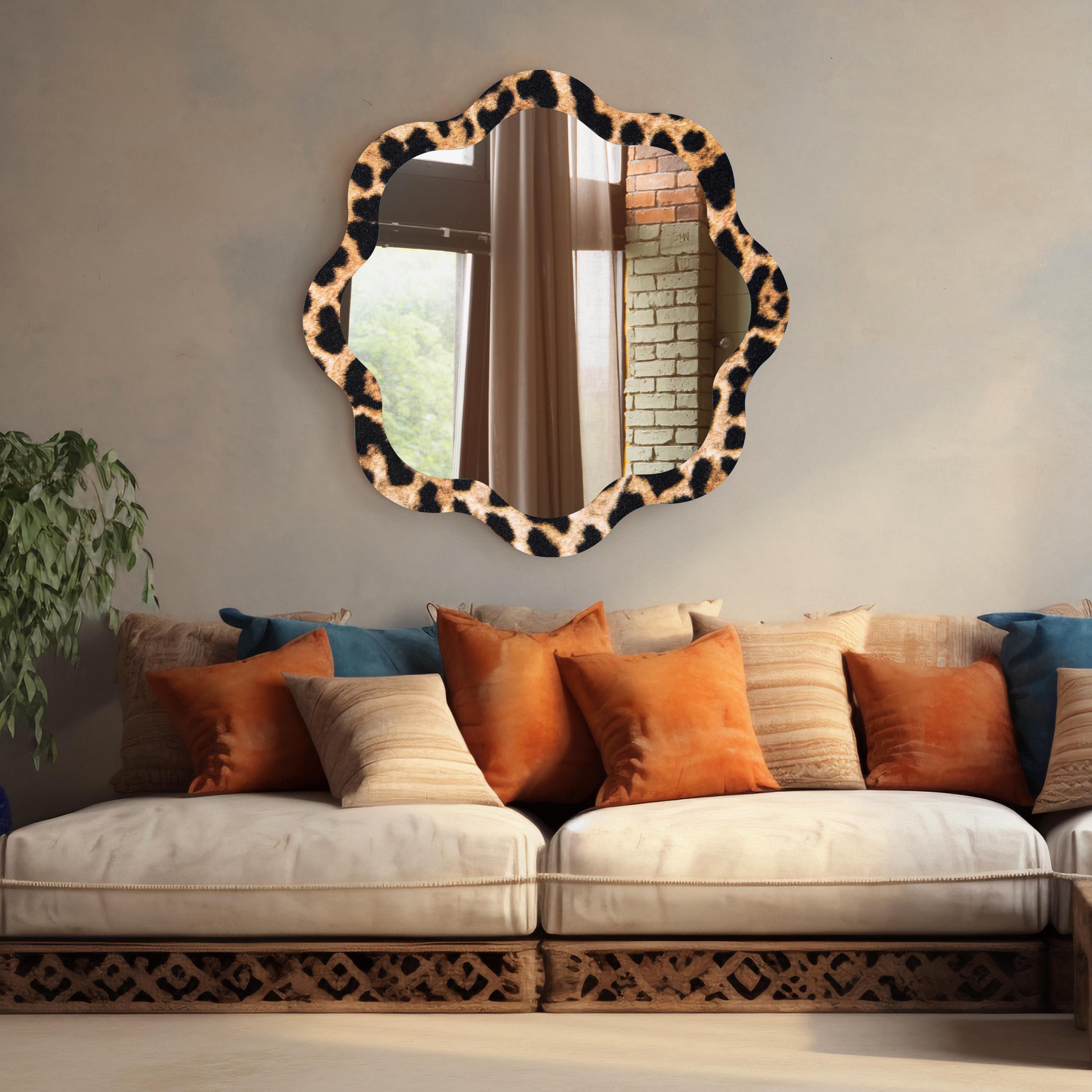 Leopard Print Mirror for Wall , Mirror for Living Room Over Fireplace ...