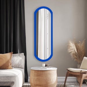 Cobalt Blue Oval Wood Framed Full Length Mirror - Etsy