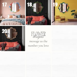 Round Flower Wall Mirror for Living Room , Round Mirror Wall Decor ...