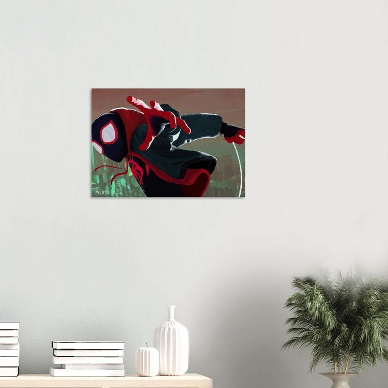 Miles Morales Spider-man Into the Spider-verse Art Print Poster - Etsy