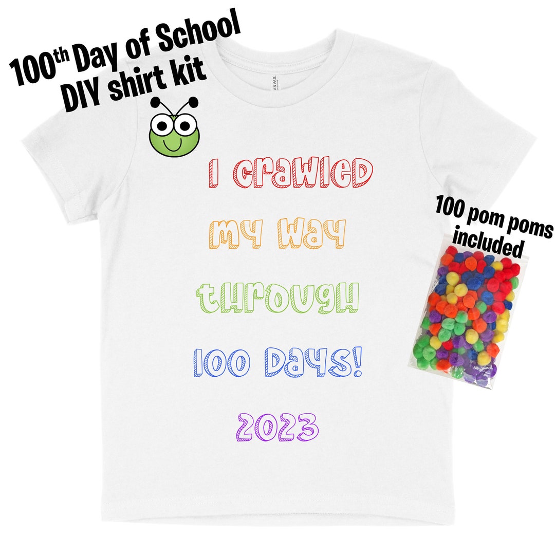 100th Day of School DIY Caterpillar Shirt Kit, 100th Day of School ...