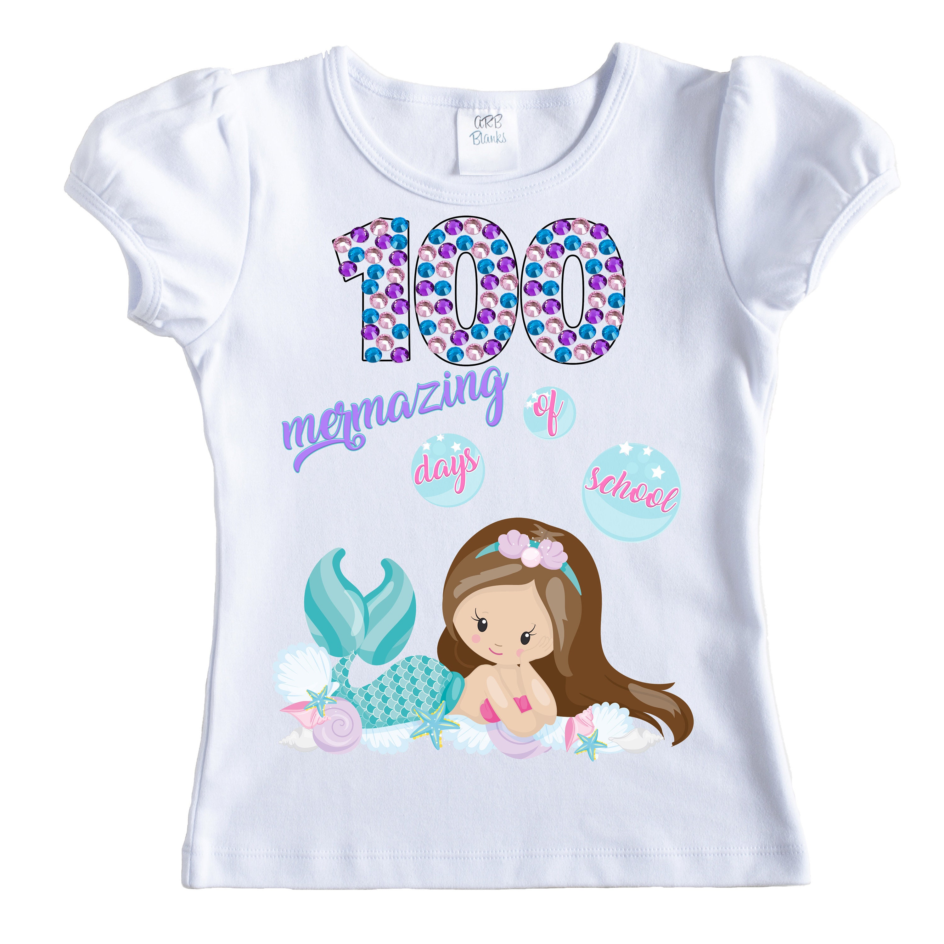 100th Day of School DIY Mermaid Shirt Kit, 100 Mermazing Days of School ...