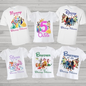 Disney Princess Family Birthday Shirts, Disney Princesses Birthday Shirt, Princess Birthday ...