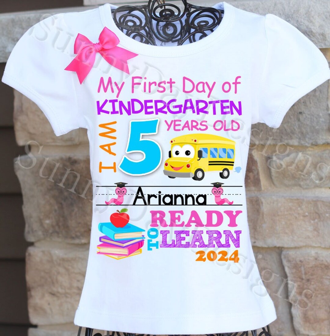 First Day of School Shirt, First Day of Kindergarten Shirt - Etsy