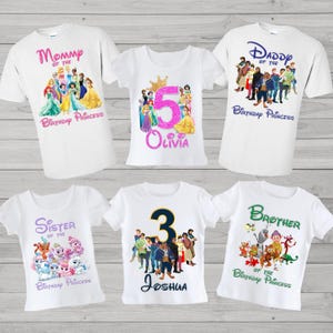 Disney Princess Family Birthday Shirts, Disney Princess Birthday Shirt, Princess Mom Shirt ...