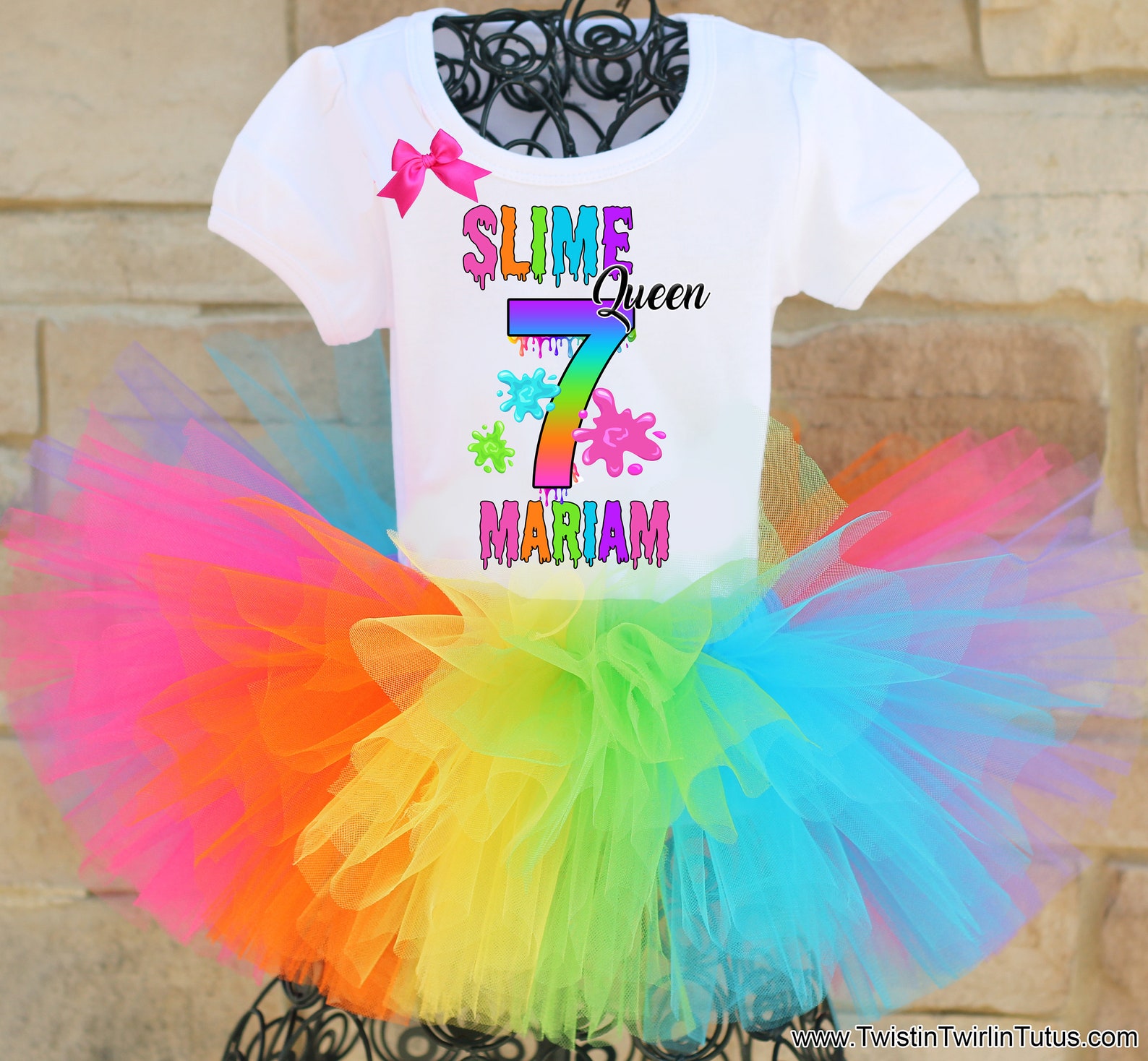 Slime Birthday Tutu Outfit, Slime Birthday Outfit, Roller Slime Themed ...