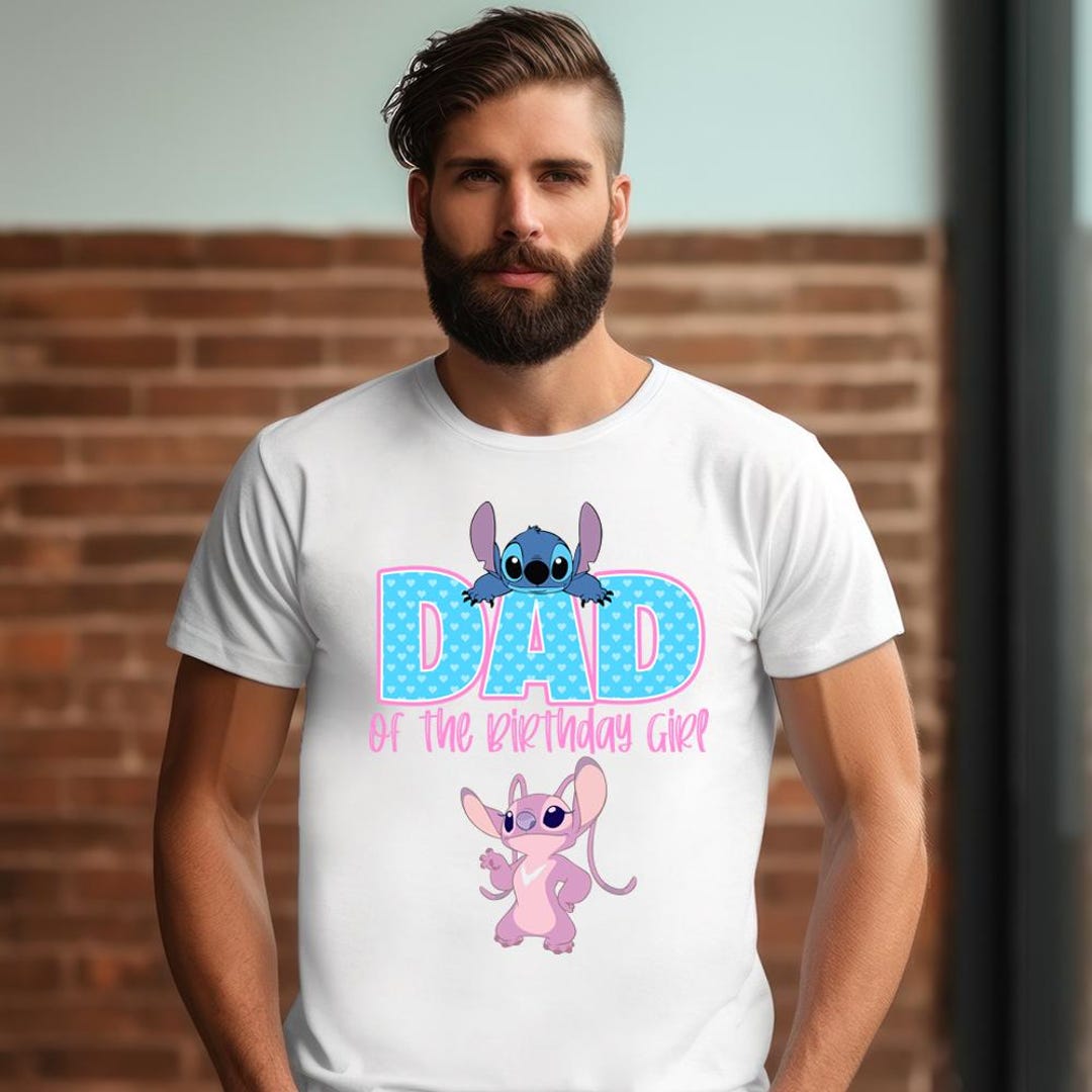 Stitch and Angel Dad Birthday Shirt, Stitch Birthday Shirt, Stitch ...