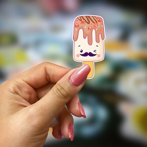 Cute Ice Cream Cone Sticker, Kawaii Ice Cream Sticker, Cute Trendy ...