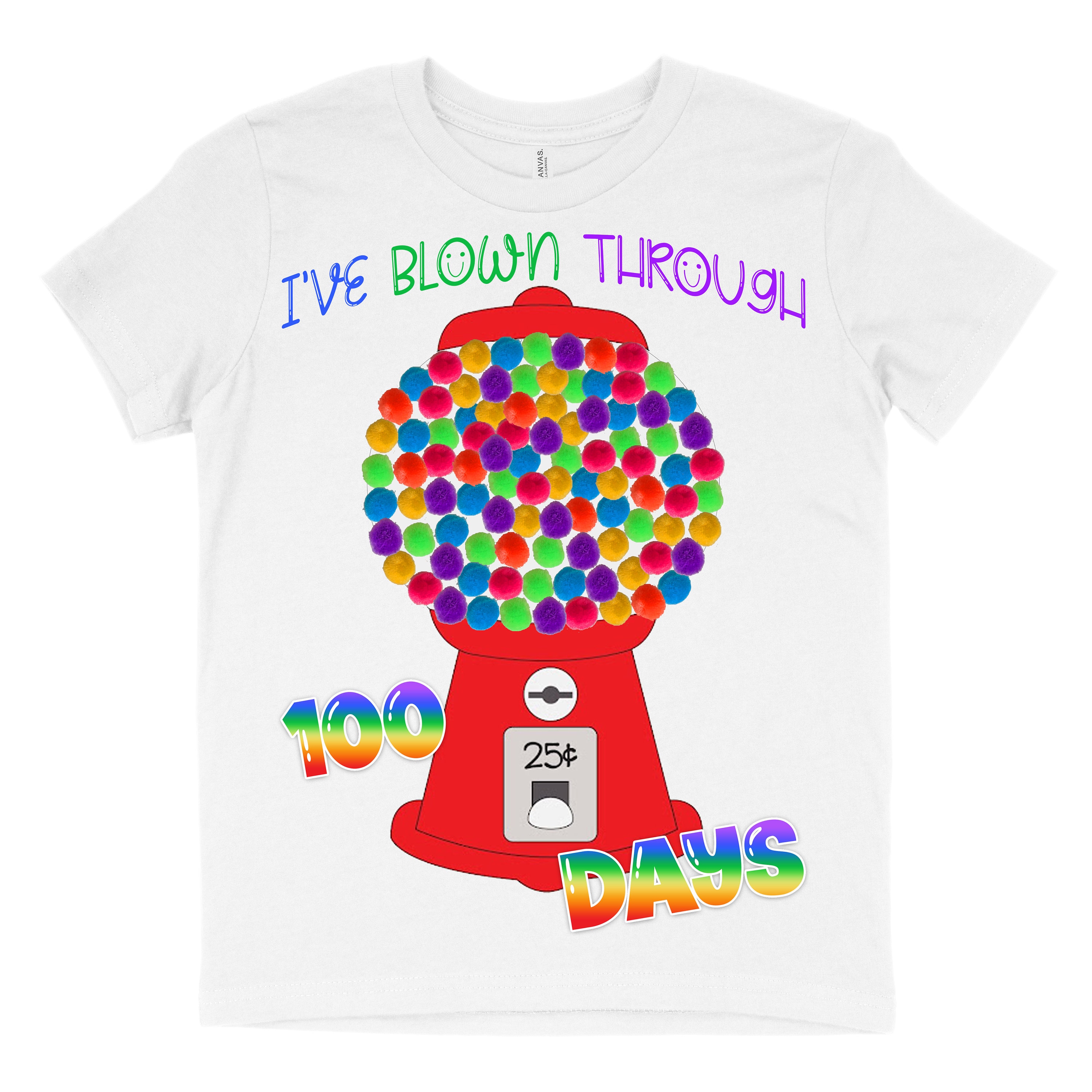 100th Day of School DIY Bubblegum Machine Shirt Kit, 100th Day of ...