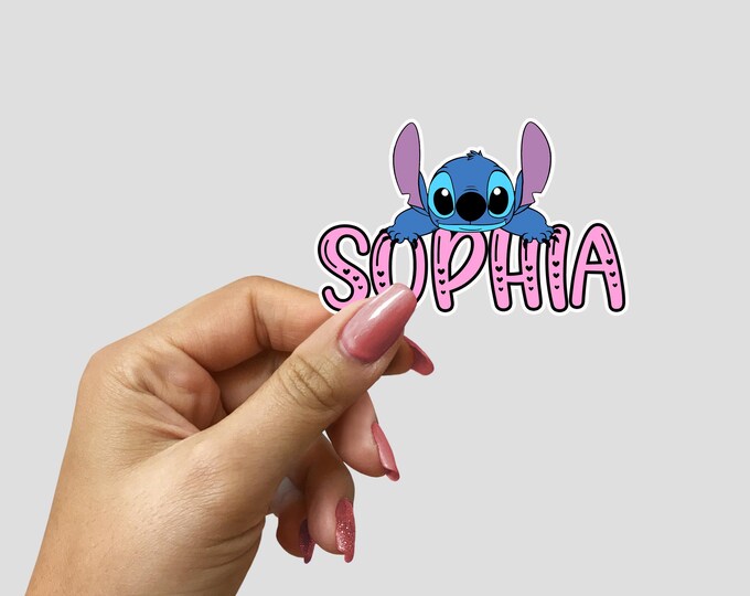 Personalized Stitch Sticker, Stitch Bottle Sticker, Stitch Laptop ...