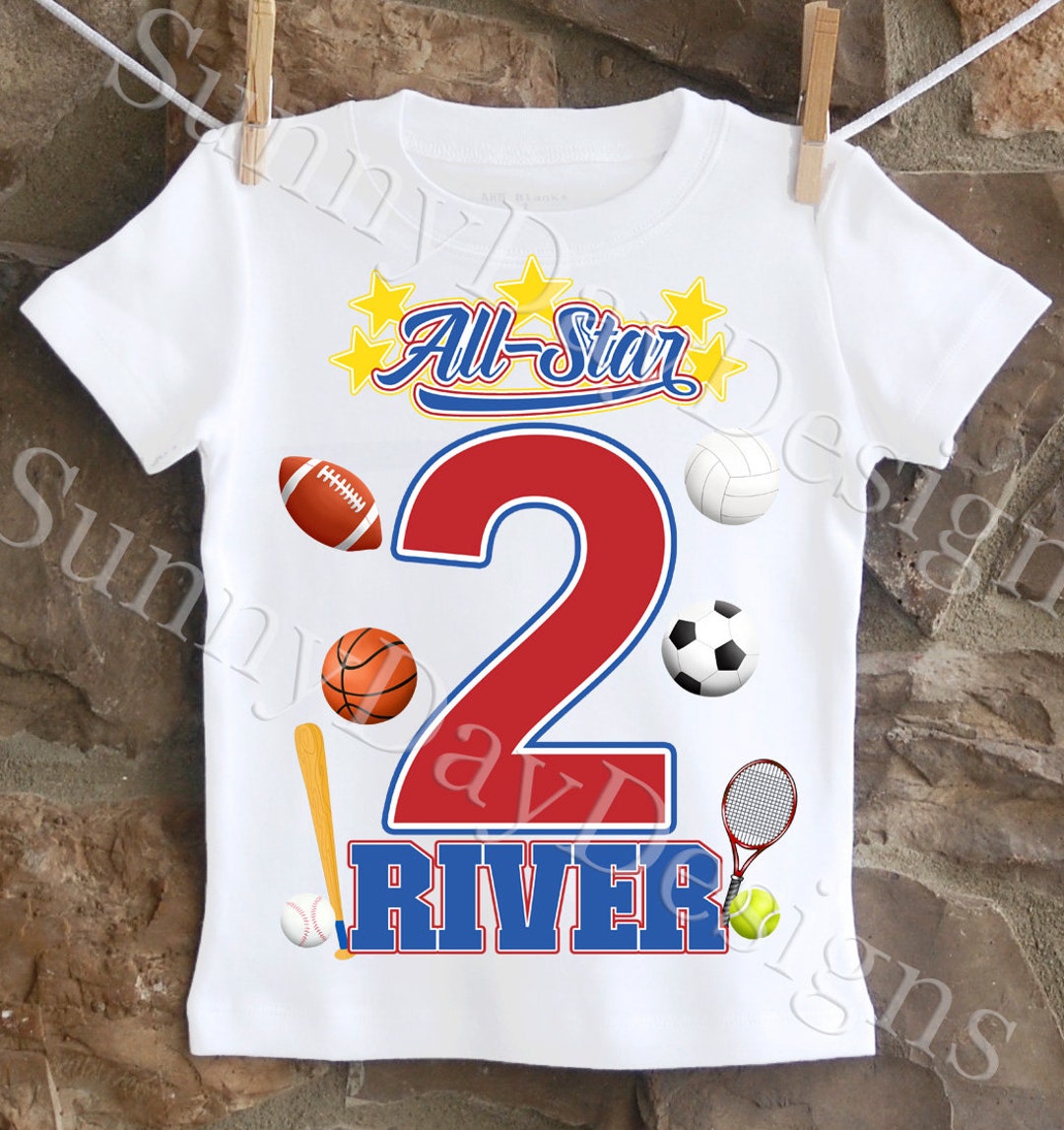 All Star Birthday Shirt, Sports Birthday Shirt, All Star Sports ...