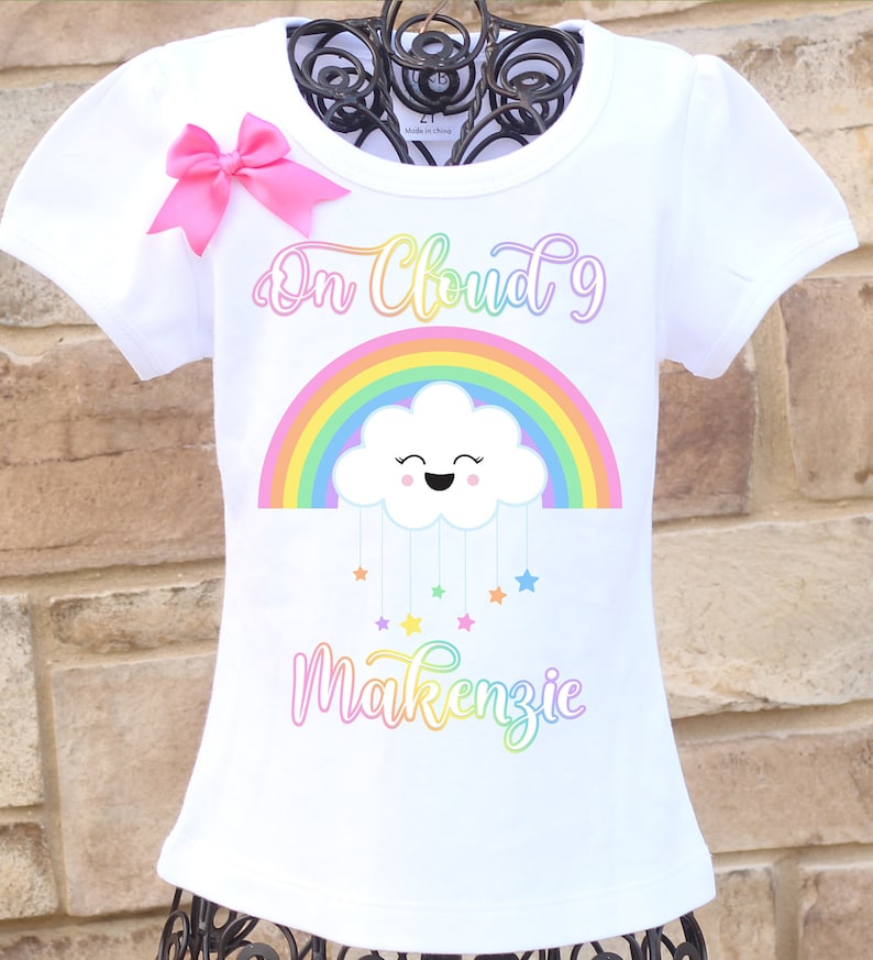 On Cloud 9 Birthday Shirt, on Cloud 9 Birthday Outfit - Etsy